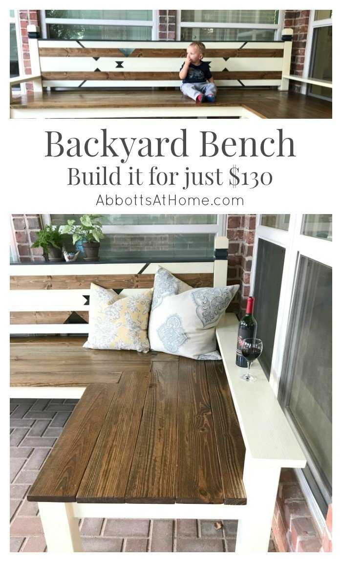 DIY Outdoor Corner Bench Build - I LOVE this one! - Abbotts At Home
