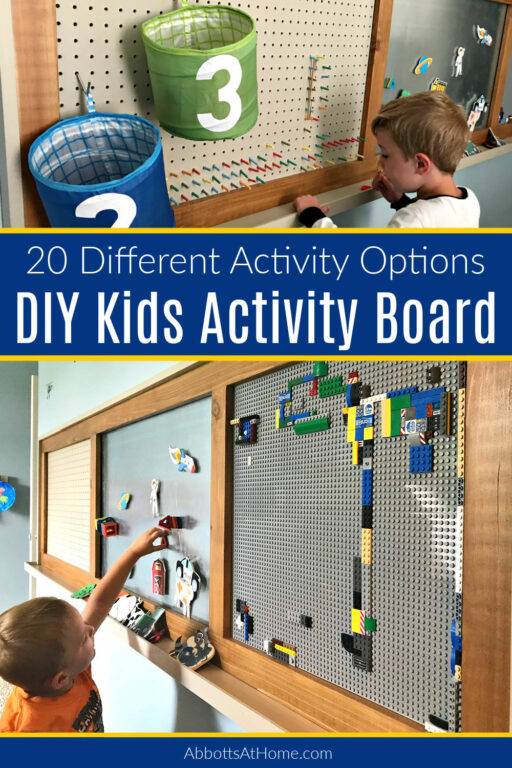 DIY Kids Activity Wall Board & 20 Fun Ways to Use It! - Abbotts At Home