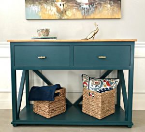 Beautiful DIY Console Table Plan with Drawers: Steps and Build Plans ...
