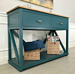 Beautiful DIY Console Table Plan with Drawers: Steps and Build Plans ...