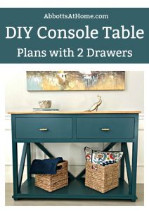 Beautiful DIY Console Table Plan with Drawers: Steps and Build Plans ...