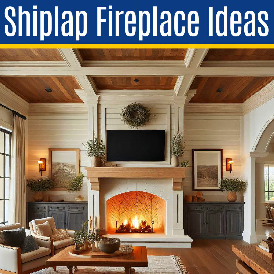 25 Beautiful Shiplap Fireplace Ideas (And My White Shiplap Fireplace ...