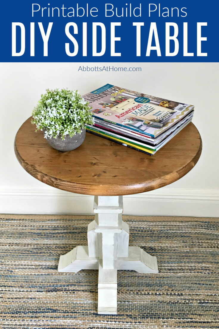 I LOVE this DIY Side Table With A Pedestal Base: Build Plan Steps And ...