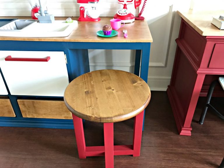 $20 Easy DIY Round Side Table & DIY Round Stool Seating, In 1 Build ...