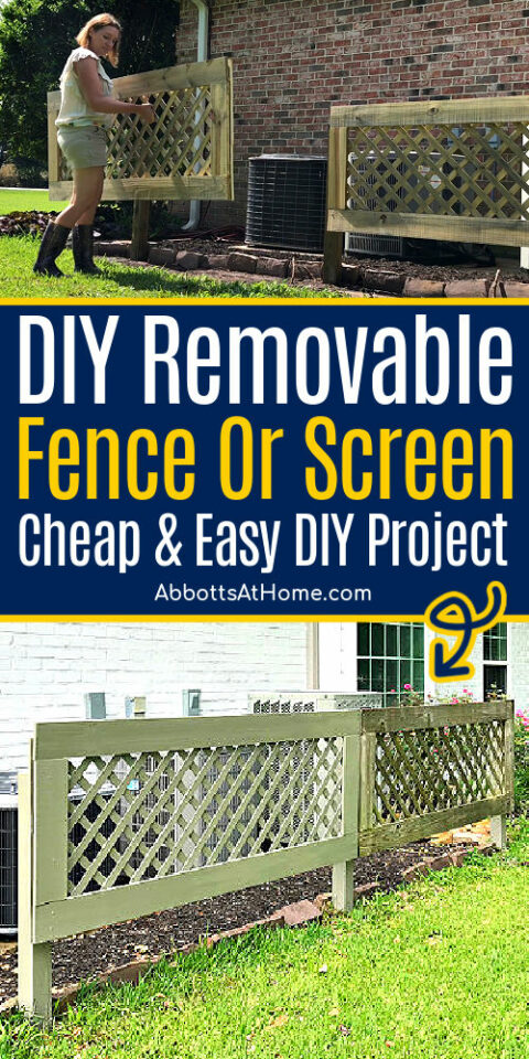 How To Make A Removable AC Screen or Removable Fence Panel - Abbotts At ...