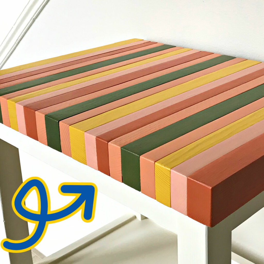 Easy DIY Wood Color Block Table Top, from 2x4's! - Abbotts At Home