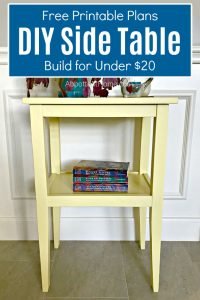 Easy & Free DIY Side Table Plan with a Shelf - $20 Build! - Abbotts At Home