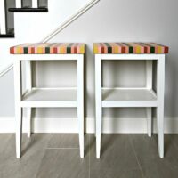 Easy DIY Wood Color Block Table Top, from 2x4's! - Abbotts At Home