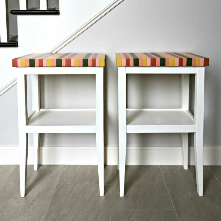 Easy DIY Wood Color Block Table Top, from 2x4's! - Abbotts At Home