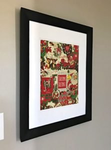 How to Wrap A Picture Frame with Gift Wrap: Easy Christmas Wall Art ...