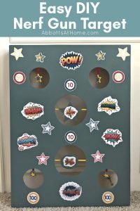 Make A FUN Nerf Gun Target Board - Easy DIY Steps & Video - Abbotts At Home
