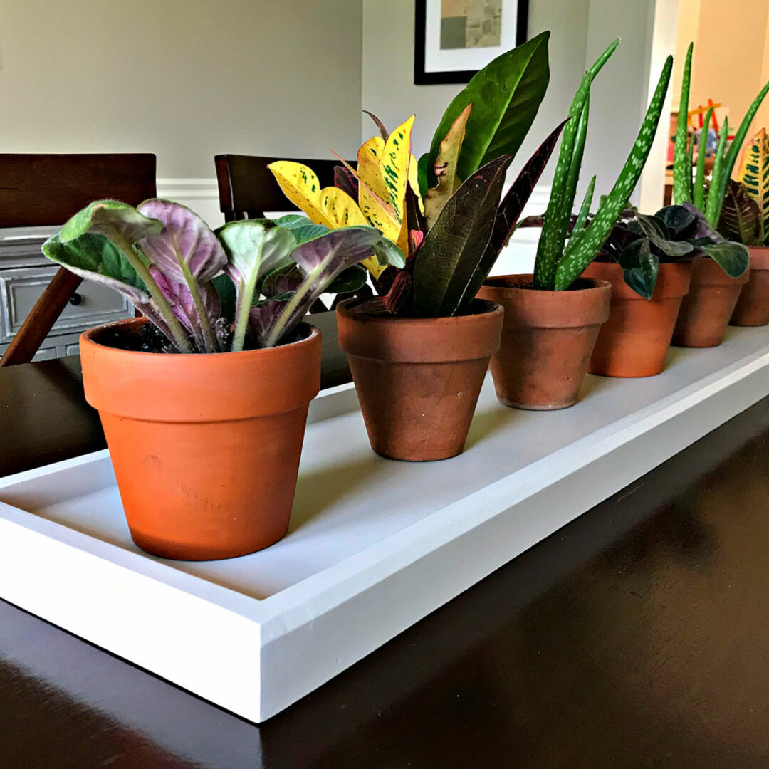 I LOVE This Easy DIY Long Wooden Table Runner Tray - Abbotts At Home