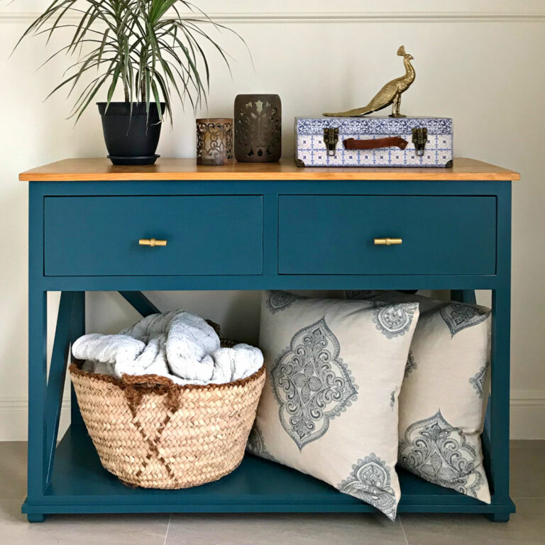 Beautiful DIY Console Table Plan with Drawers: Steps and Build Plans ...