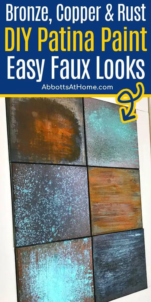 20 DIY Patina Paint Faux Metal Painting Techniques (Bronze, Copper, and ...