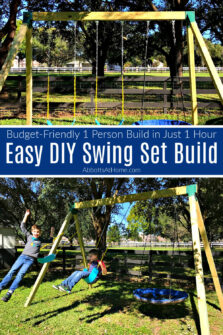 Best DIY Swing Set Frame (Cheap & Easy Build Plans) - Abbotts At Home