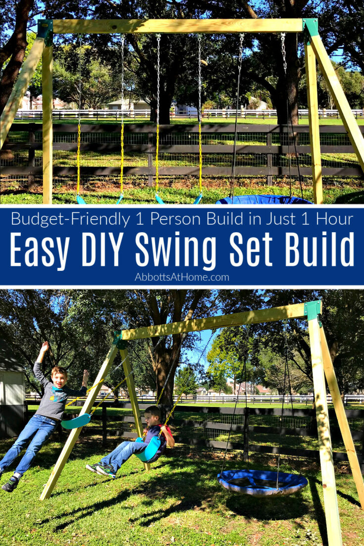 Best DIY Swing Set Frame (Cheap & Easy Build Plans) - Abbotts At Home