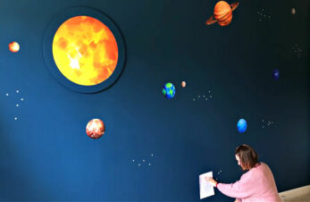 Super Easy DIY Outer Space Bedroom Wall Idea: Steps & Video - Abbotts ...