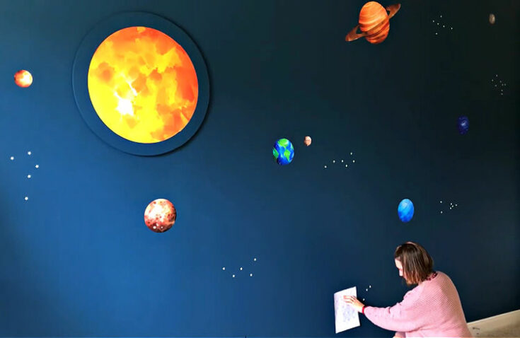 Super Easy DIY Outer Space Bedroom Wall Idea: Steps & Video - Abbotts ...