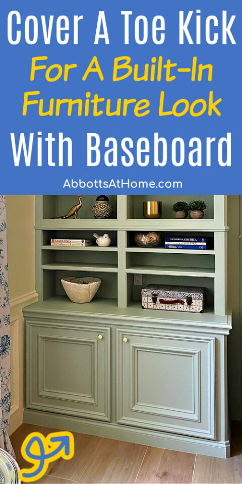 How To Cover Toe Kick With Baseboard - Easy DIY & Video - Abbotts At Home