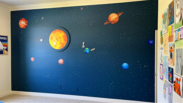 Easy DIY Space Themed Bedroom Makeover For Kids - It's SO COOL ...
