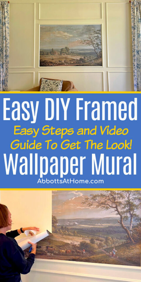 Super Easy Peel And Stick Framed Wallpaper Mural DIY Steps And Video ...