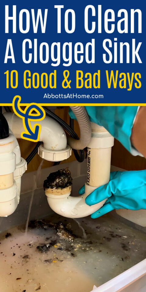 How To Clean A Clogged Sink Drain (Kitchen & Bath): 10 GOOD & BAD Ways ...